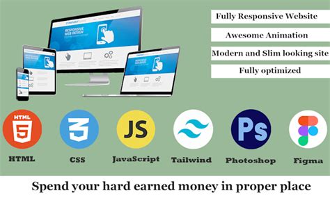 Make Responsive Frontend Website Development Using Html Cssjavascript