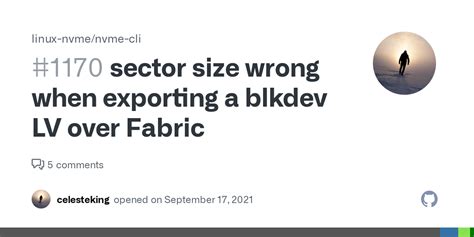 Sector Size Wrong When Exporting A Blkdev Lv Over Fabric · Issue 1170 · Linux Nvmenvme Cli