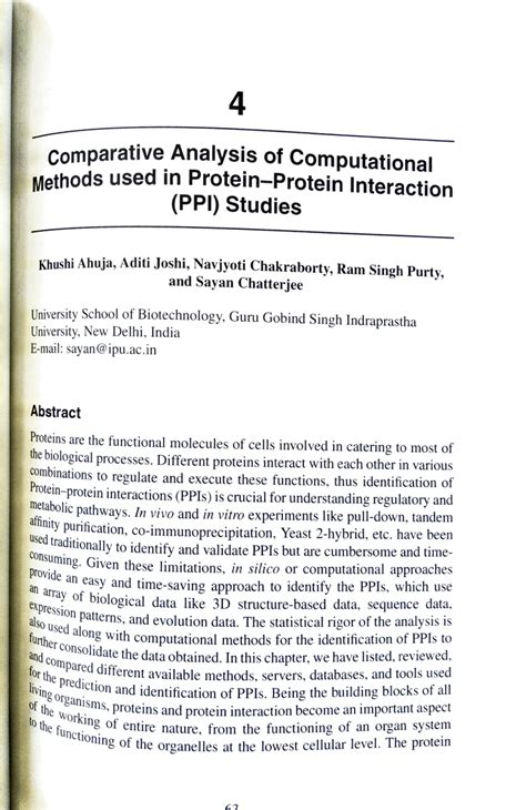 Pdf Comparative Analysis Of Computational Methods Used In Protein