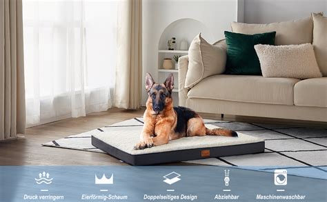 Wavve Orthopädisches Hundebett 112x81x76cm Hundematte Flauschig