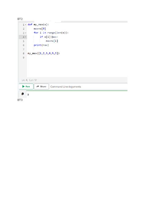 Bt9 Bài Tập Code Python Ai Fundamental Bt2 1 Def Mymaxx 2 3