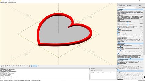 Heart Model Cutter And Frame Tool Customizable Openscad Hueforge Friendly By Xavier Faraudo