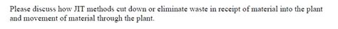 Solved Please Discuss How Jit Methods Cut Down Or Eliminate Chegg