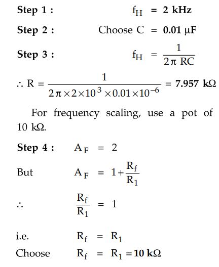 First Order Low Pass Butterworth Filter Using Op Amp Operational