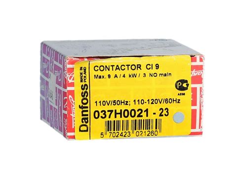 Ci 9 Danfoss 3 N O 9 Amp Contactor 037h0021 23 Breaker Outlet