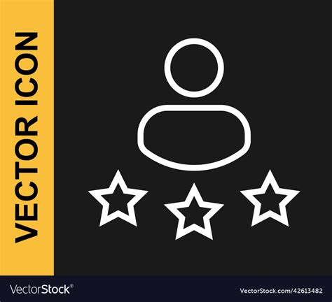 White Line Consumer Or Customer Product Rating Vector Image