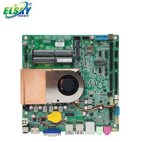 China Elsky Mini PC Board With I3 Processor Em219 J1800 Doule Edp Lvds VGA Max 8GB Fan SATA2