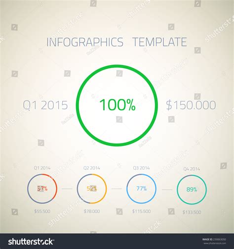 Illustration Web Infographic Timeline Pie Template Stock Vector Royalty Free 239063050