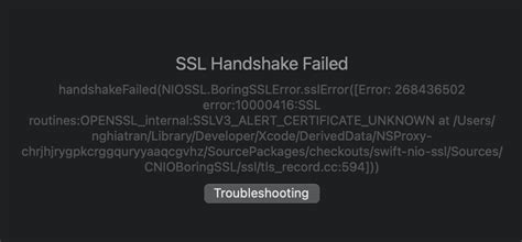 Ssl Handshake Failed At Users Nghiatran Etcetc · Issue 1450