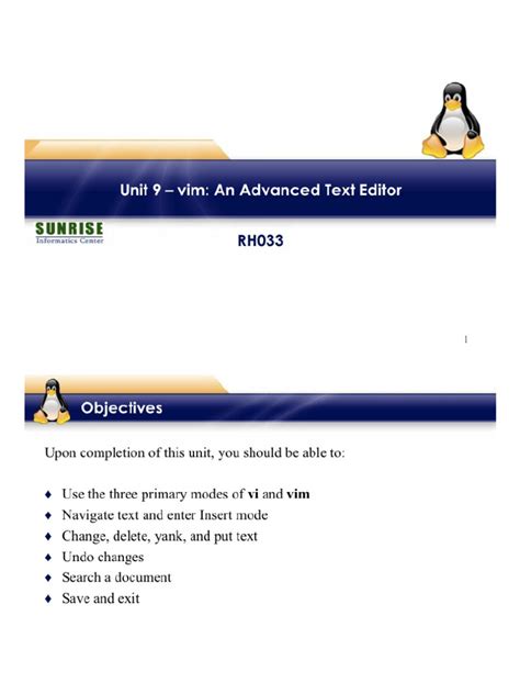lec unit 9 vim an advanced text editor pdf