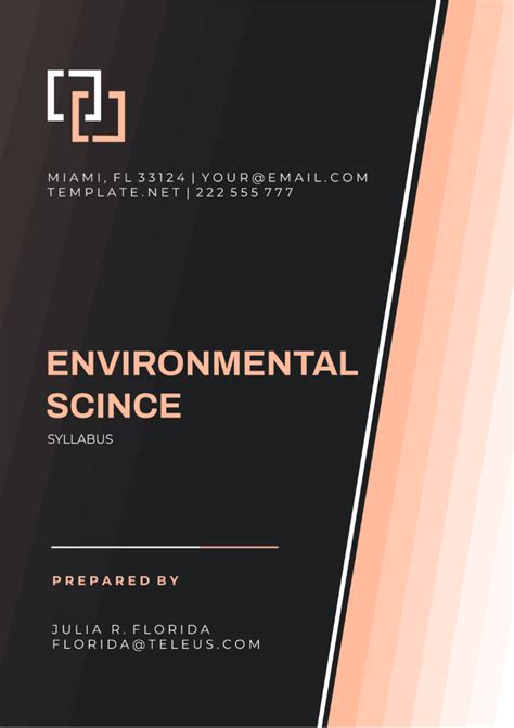 Environmental Science Syllabus Template Edit Online Download Example Template Net