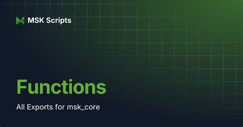 Functions Msk Scripts