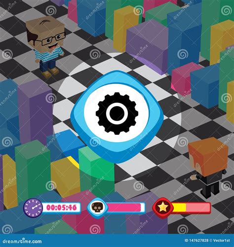 Game Ui Menu Application Mobile App Stock Vector Illustration Of