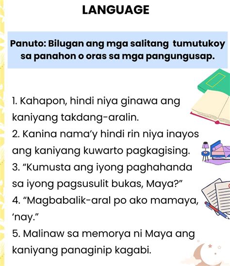 LANGUAGE Panuto Bilugan Ang Mga Salitang StudyX