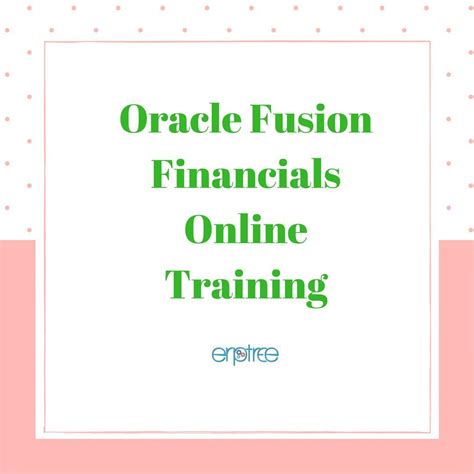 Sai Erptree On Linkedin Oracle Fusion Financials Training
