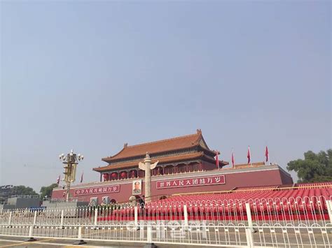 [포토][신중국70주년]역대 최대 열병식 준비 중인 톈안먼 광장