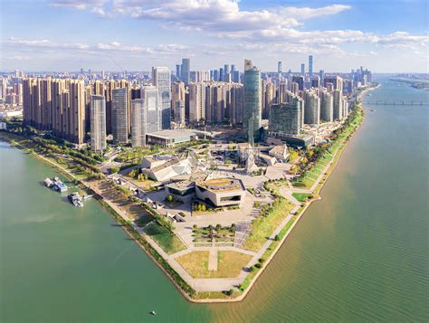长沙北辰三角洲三馆一厅航拍高清图片下载 正版图片502506624 摄图网