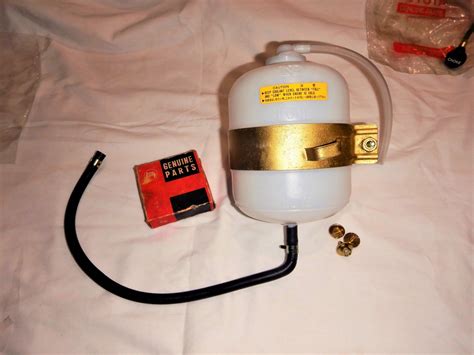 Sold New Round Coolant Overflow Bottle Restored Metal Mounting Bracket Assy Nos Overflow