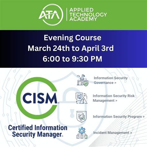 Isaca Cism Cybersecurity Appliedtechnologyacademy Informationsecurity… Applied Technology