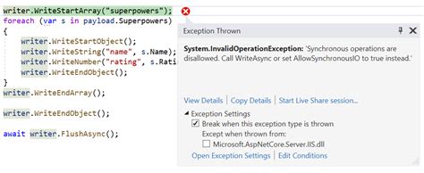 Utf8jsonwriter Throws `systeminvalidoperationexception Cannot Advance Past The End Of The