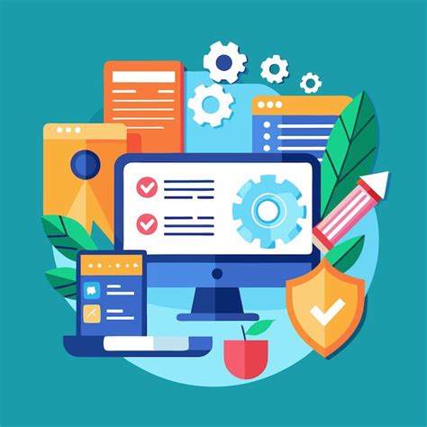 Digital Marketing Vector Illustration Data Analysis And Web Management Premium Ai Generated Vector