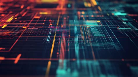 Dynamic Neon Abstract Digital Architecture Representing Modern