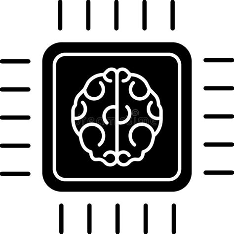 Artificial Intelligence Ai Processor Chip Vector Icon Sign For Graphic Design Logo Website
