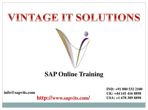PPT SAP Training Online PowerPoint Presentation Free Download ID