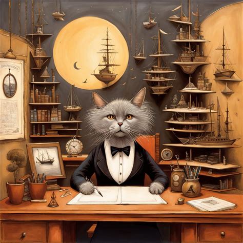 Cat Inventor At Work Cat Inventor At Work