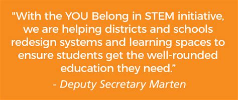 U S Department Of Education Launches “you Belong In Stem” Initiative
