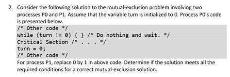 Solved 2 Consider The Following Solution To The