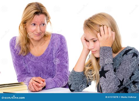 Girl Has Problems With The Homework Stock Photo Image Of Caucasian Class