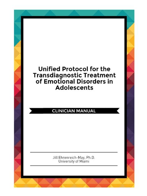 Unified Protocol Adolescent 1478 Pdf Mental Disorder Anxiety