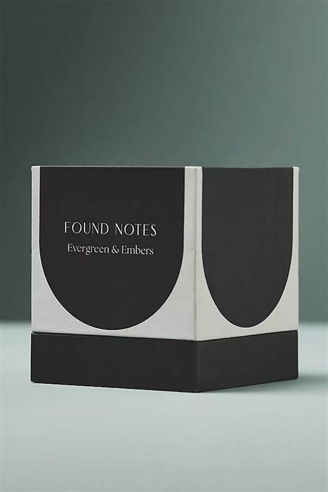 Found Notes Spice Evergreen And Embers Boxed Candle Anthroliving