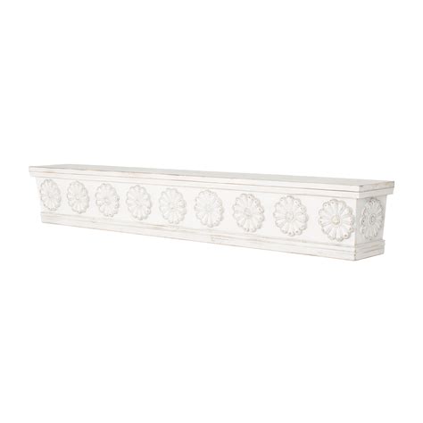 One Allium Way® Cole And Grey Wooden Floral Wall Shelf With Brown
