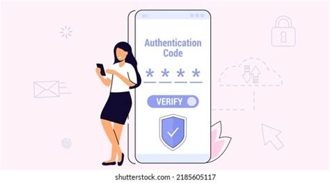 Otp Authentication Secure Verification Onetime Password Stock Vector