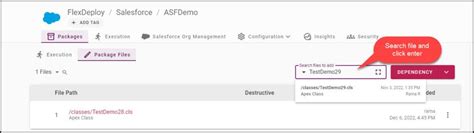 salesforce destructive package deployments in flexdeploy flexagon