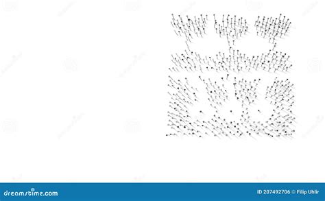 3d Rendering Of Nails In Shape Of Symbol Of Farming With Shadows Isolated On White Background