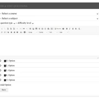 Multiple Choice Question Creating Form Download Scientific Diagram