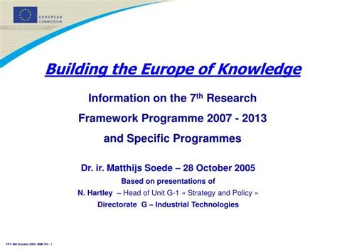 Ppt Dr Ir Matthijs Soede 28 October 2005 Based On Presentations Of Powerpoint Presentation