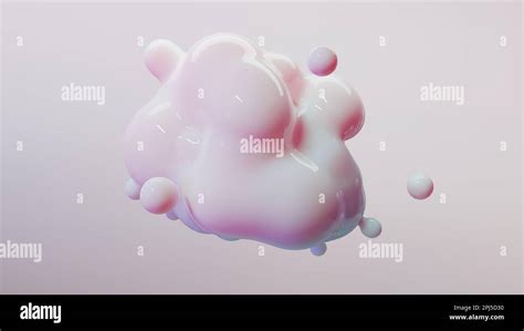 Organic Shapes Morphing Colorful Blobs Abstract 3d Background Liquid