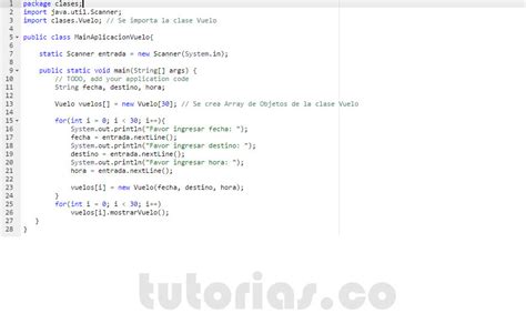 POO Java Aplicacion Clase Vuelo Tutorias Co