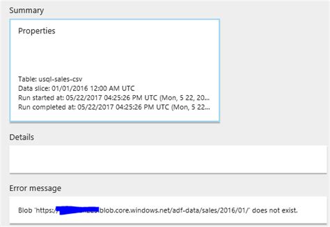 Azure Data Factory Failed Validation With Folder Does Not Exist Database Administrators