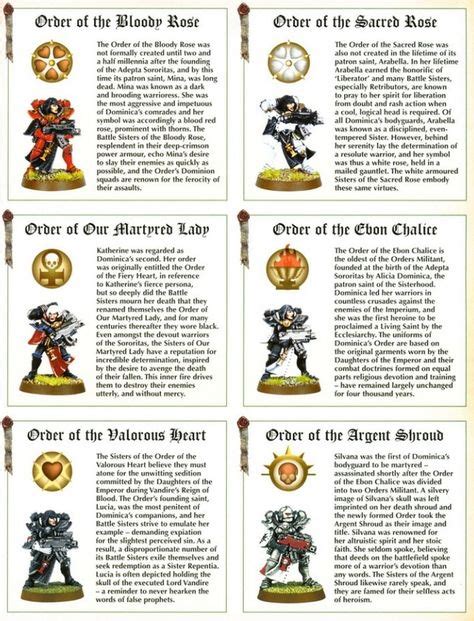Adepta Sororitas Color Schemes