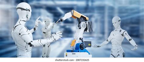 공장 초현대적 기술에서 자동으로 작동하는 3d 스톡 일러스트 2007232625 Shutterstock