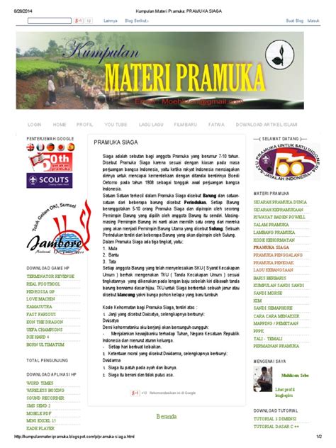 Kumpulan Materi Pramuka Pramuka Siaga Pdf Pdf