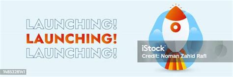 곧 출시됩니다 발사 로켓 발사 불을 뿜으며 로켓을 발사하는 모습을 담은 새로운 사업 발표 표지 우리가오고있다 지금 가입하여