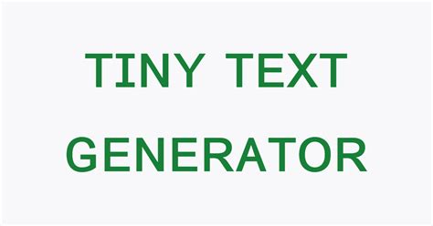 Tiny Text Generator Copy And Paste Tiny Text Fonts