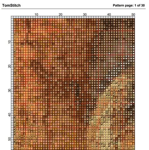 T Rex Cross Stitch Pattern In Pdf DMC Etsy