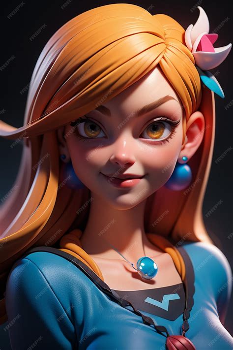 Premium Ai Image 3d Rendering Cartoon Character Pretty Girl Game